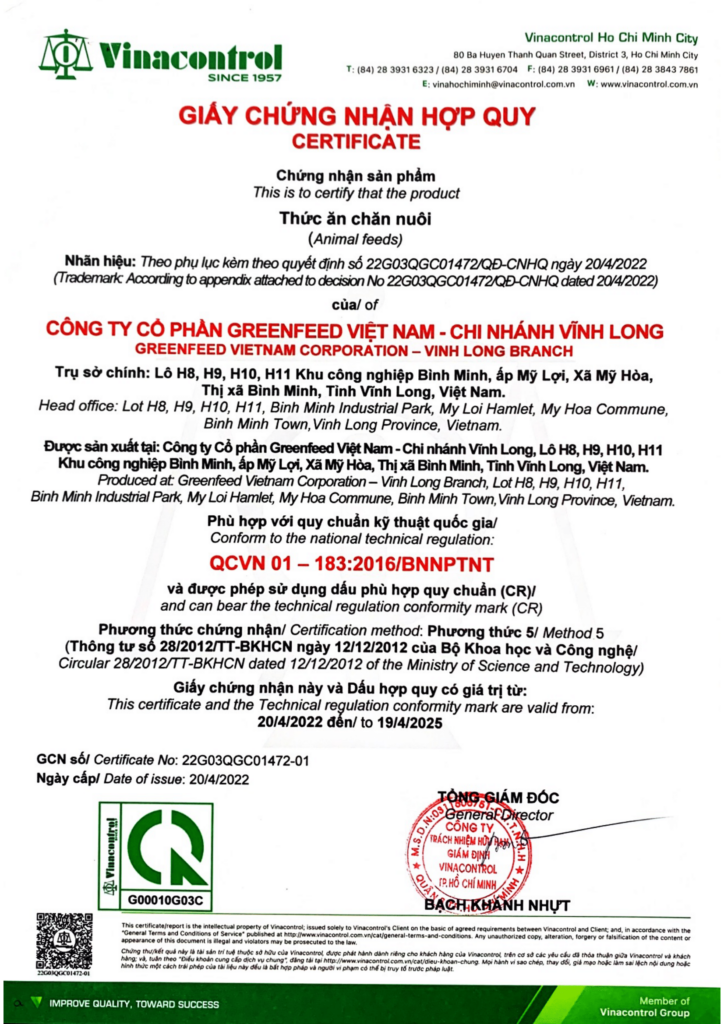 Chứng nhận sản phẩm hợp quy - Vinacontrol