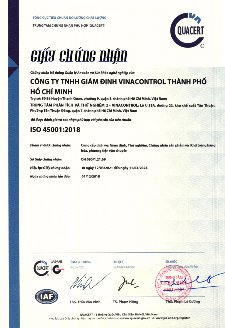 Trang chủ - Vinacontrol